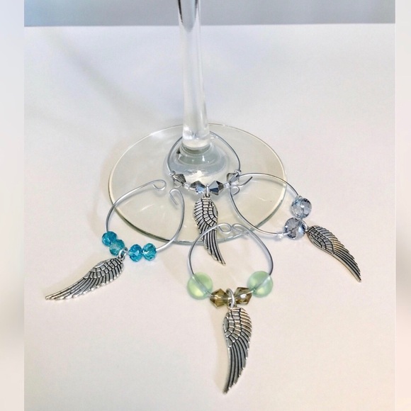 Dining | Angel Wings Wine Charms Wine Glass Accessories | Poshmark